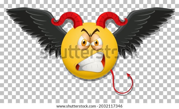 Devil Emoticon Facial Expression Illustration Stock Vector (Royalty ...