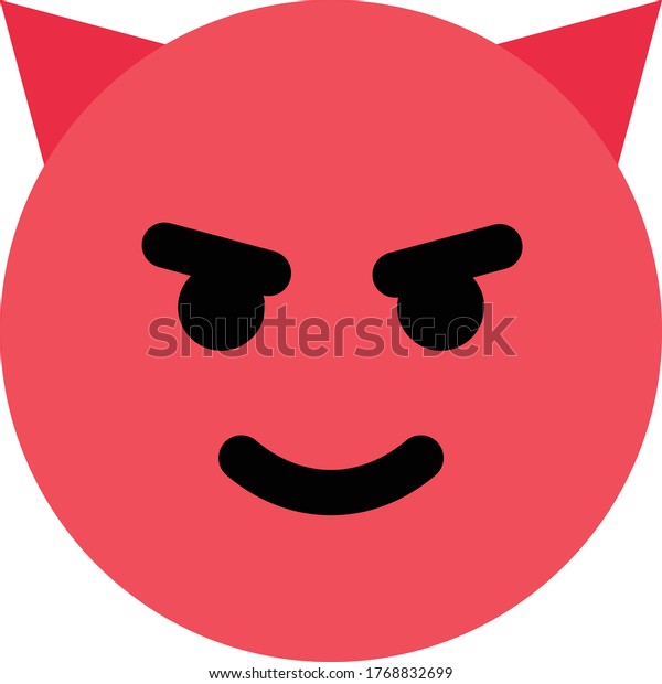 Devil Evil Emoji Emoticon Stock Vector (Royalty Free) 1768832699 ...