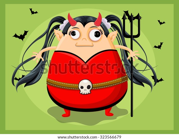 Devil Girl Cartoon Stock Vector (Royalty Free) 323566679 | Shutterstock