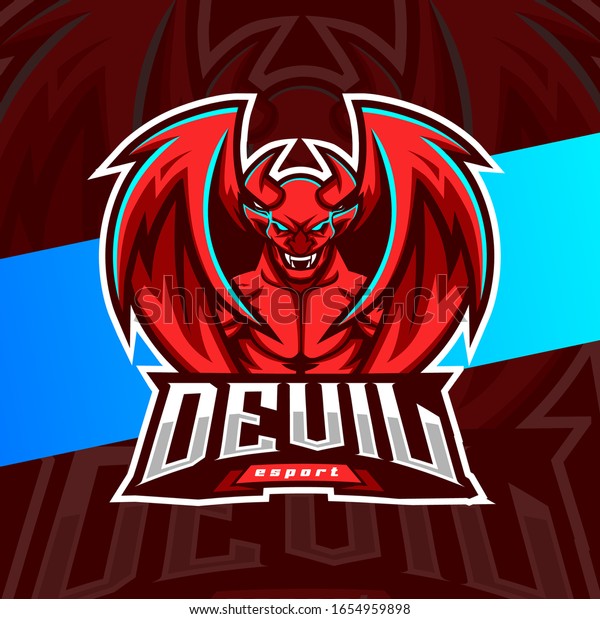 Devil Mascot Esport Logo Designs Stock Vector (Royalty Free) 1654959898 ...