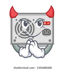 Devil Mascot Power Supply Sticks Pc Stock Vector (Royalty Free ...