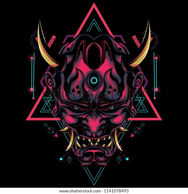 Ilustración Máscara Diablo: vector de stock (libre de regalías ...
