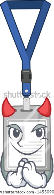 Devil Name Tag Isolated Cartoon: vector de stock (libre de regalías ...