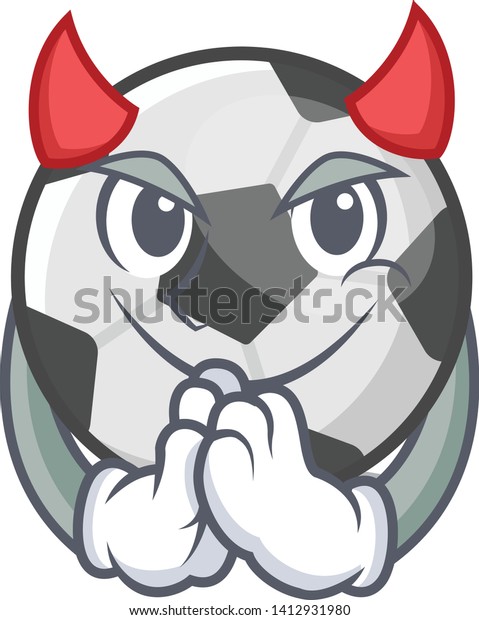 Devil Soccer Ball Cartoon Basket Stock Vector (Royalty Free) 1412931980 ...