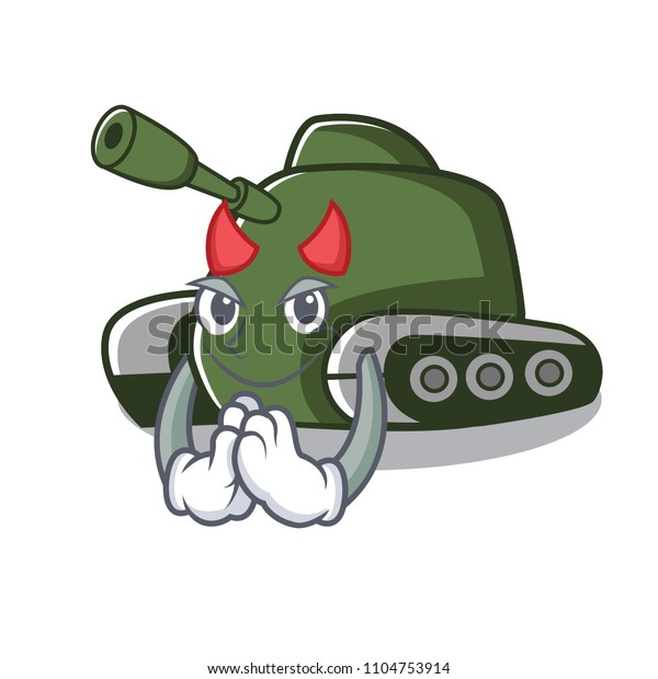 Devil Tank Mascot Cartoon Style Stock Vector (Royalty Free) 1104753914 ...
