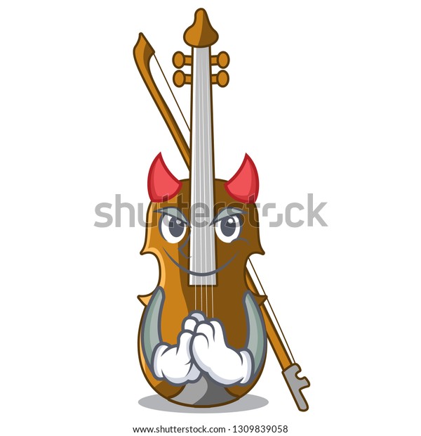 Devil Violin Cartoon Music Room Stock Vector (Royalty Free) 1309839058 ...
