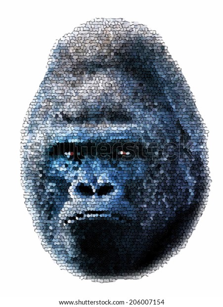 Devilish Mystic Glint Eyes Gorilla Male Stock Vector (Royalty Free ...