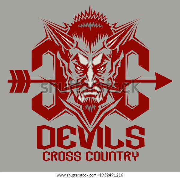 Devils Cross Country Team Design Mascot Stock Vector (Royalty Free ...
