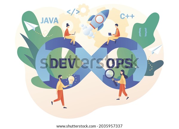 Devops Concept Sign Infinity Symbol Software Stock Vector (Royalty Free ...