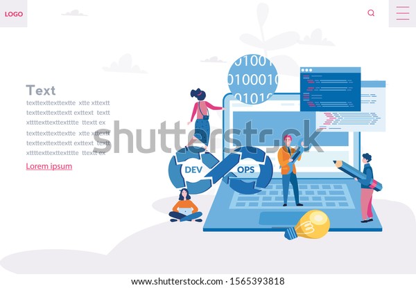 Devops Software Team Programmer Development Operations Stock Vector ... Devops Software Team Programmer Development Operations Stock Vector ...
