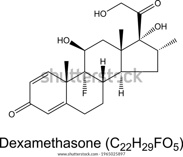 Dexamethasone Glucocorticoid Medication Molecule Chemical Formula ...