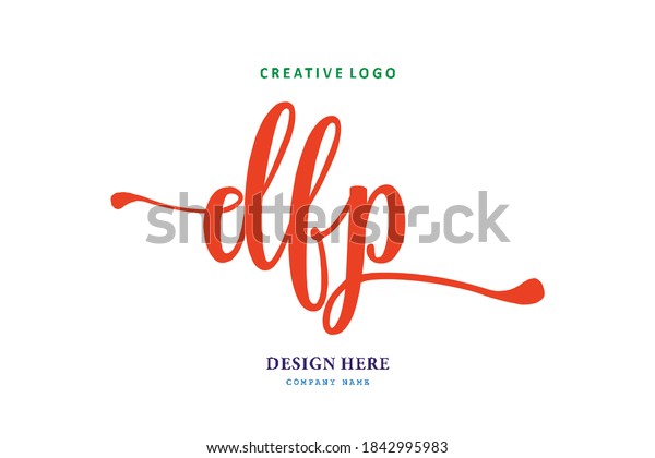 Dfp Lettering Logo Simple Easy Understand Stock Vector (Royalty Free ...