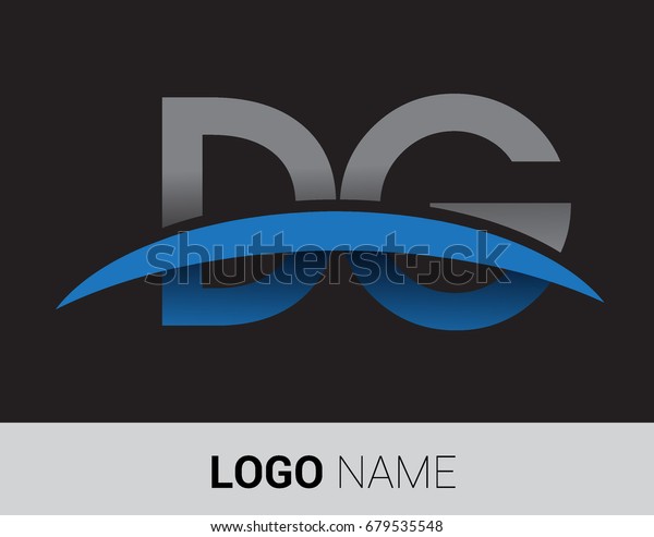 Dg Initial Logo Company Name Colored Stock Vector (Royalty Free) 679535548