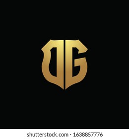Dg Logo Monogram Gold Colors Shield Stock Vector (Royalty Free ...