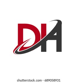Dh Initial Logo Company Name Colored Stock Vector (Royalty Free ...