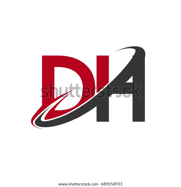 Dh Initial Logo Company Name Colored Stock Vector (Royalty Free ...