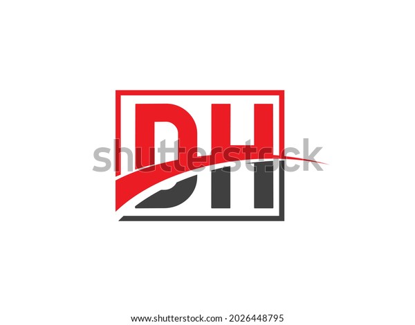 Dh Letter Logo Design Template Stock Vector (Royalty Free) 2026448795 ...
