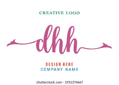 Dhh Lettering Logo Simple Easy Understand Stock Vector (Royalty Free ...