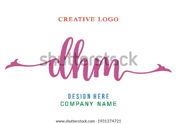 Dhm Lettering Logo Simple Easy Understand Stock Vector (Royalty Free ...