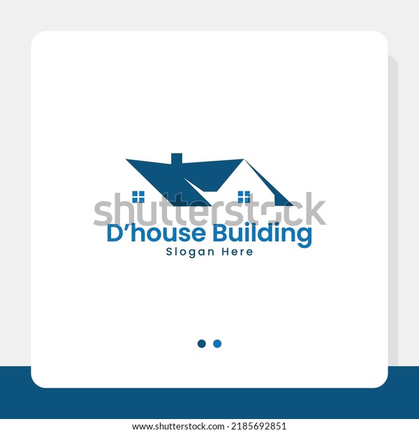 Dhouse Building Logo Template Design Stock Vector (Royalty Free ...