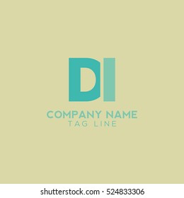 Initial Letter Di Design Logo Square Stock Vector (Royalty Free) 748474612