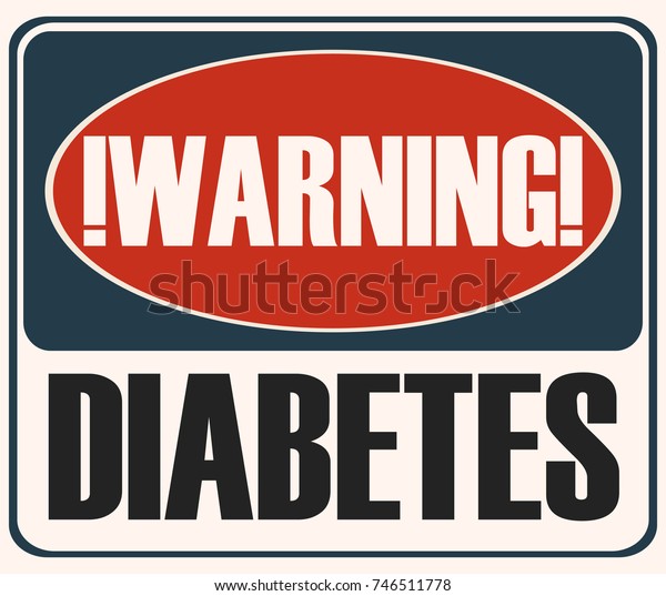 Diabetes Warning Sign Vector Illustration: vector de stock (libre de ...