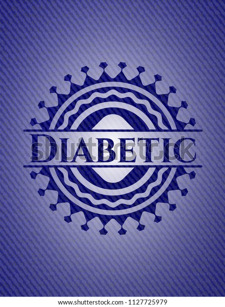 Diabetic Badge Jean Texture Stock Vector (Royalty Free) 1127725979 ...