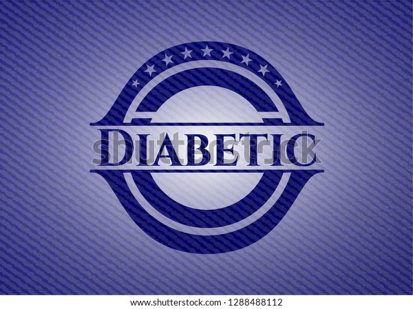 Diabetic Emblem Jean Texture Stock Vector (Royalty Free) 1288488112 ...