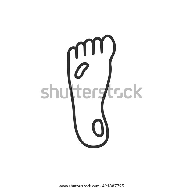 Diabetic Foot Linear Icon Foot Ulcers Stock Vector (Royalty Free ...