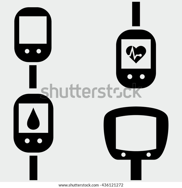 Diabetic Icons Stock Vector (Royalty Free) 436121272 | Shutterstock