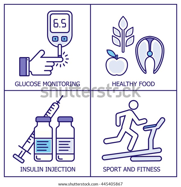 Diabetic Vector Background Live Diabetes Medical 스톡 벡터(로열티 프리 ...