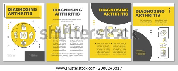 Diagnosing Arthritis Yellow Brochure Template Symptoms Stock Vector ...