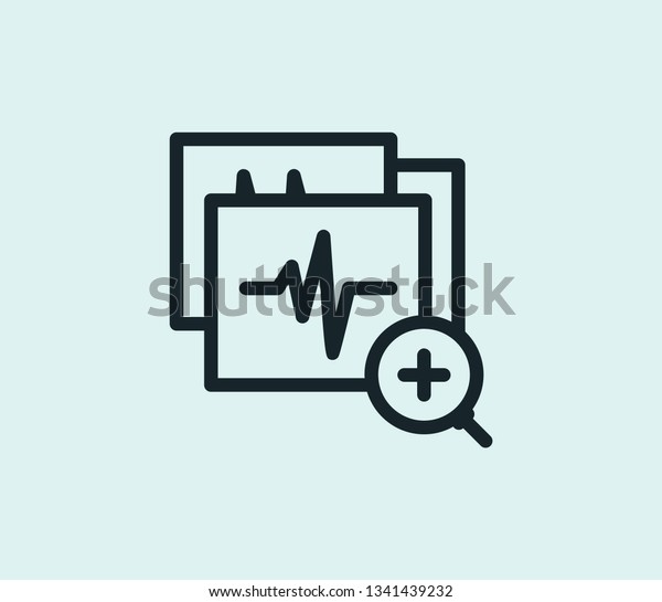 Diagnostic Icon Line Isolated On Clean Stock Vector (Royalty Free ...