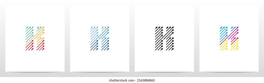 Diagonal Arrow Lines Letter Logo Design Stock Vector (Royalty Free ...