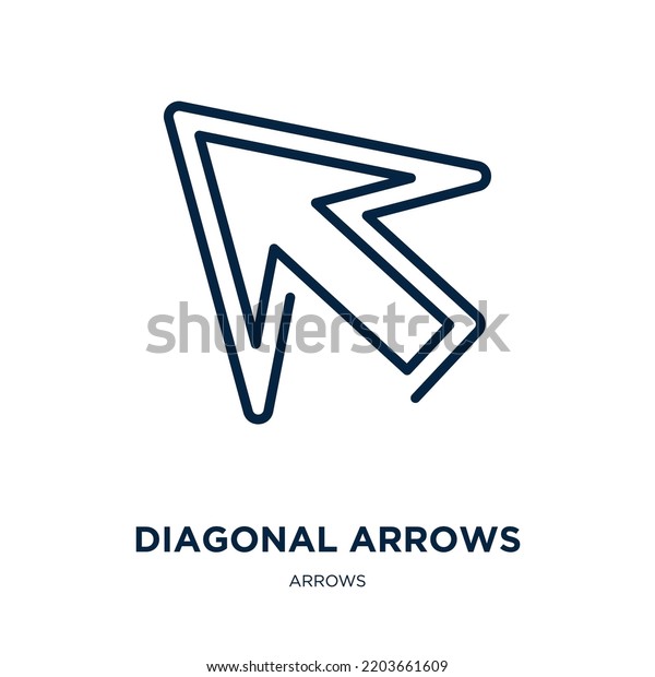 Diagonal Arrows Icon Arrows Collection Thin Stock Vector (Royalty Free ...