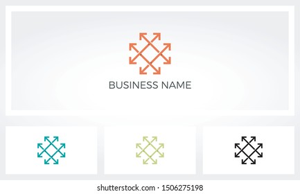 Diagonal Arrows Lines Crossing Each Other: vector de stock (libre de ...