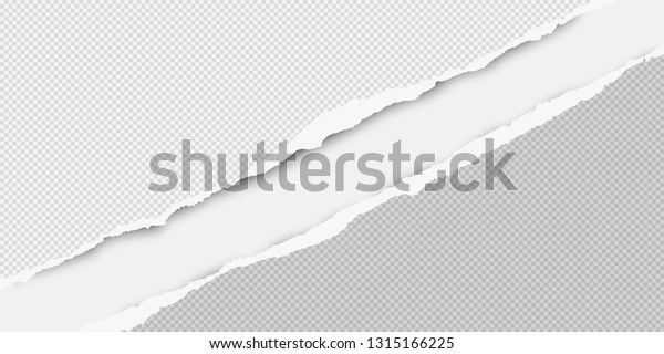Diagonal Torn White Squared Paper Strips Stock Vector (Royalty Free ...