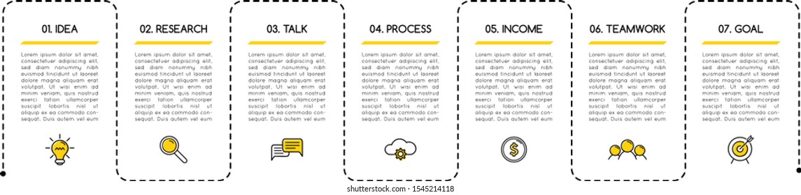 Diagram 7 Steps Simple Infograph Vector Stock Vector (Royalty Free ...