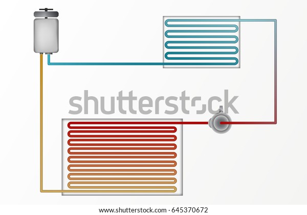Diagram Air Conditioning Vector Illustration Technology Stock Vector ...