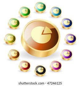 Diagram Buttons Vector Set Stock Vector (Royalty Free) 47246125 ...