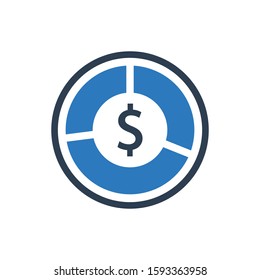 Diagram Circle Chart Icon Vector Stock Vector (Royalty Free) 1593363958 ...
