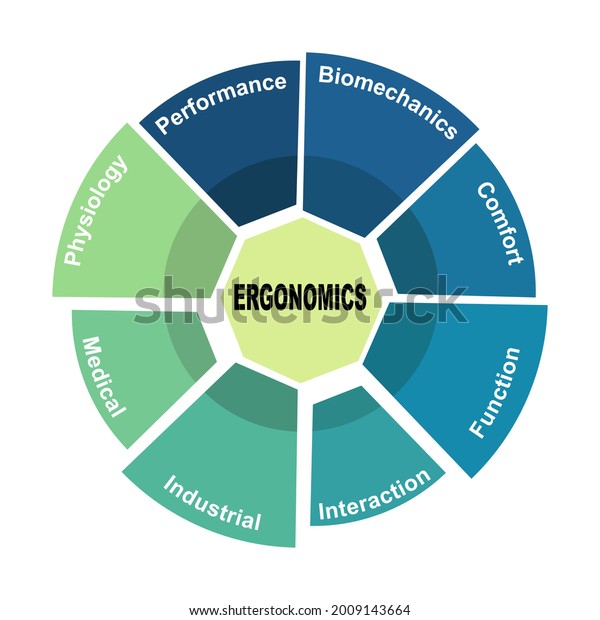 Diagram Concept Ergonomics Text Keywords Eps Stock Vector (Royalty Free ...