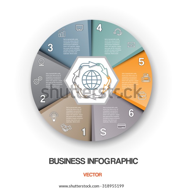 Diagram Cyclic Process Business Infographic Success Stock Vector ...