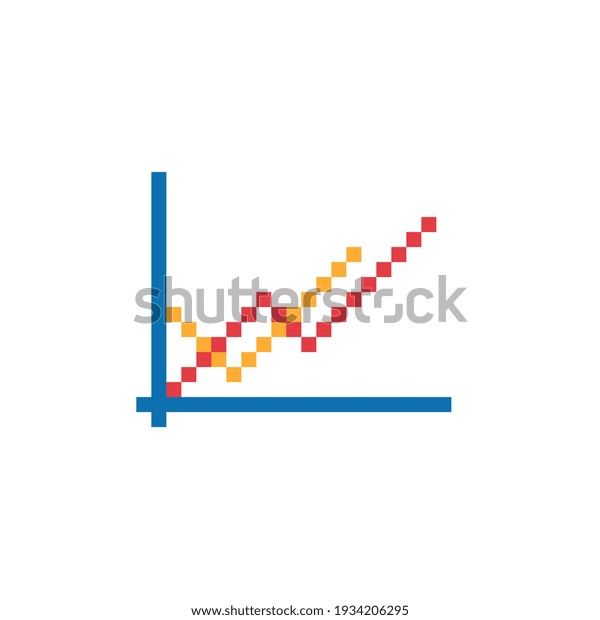 Diagram Graph Pixel Art Icon Growing Stock Vector (Royalty Free ...