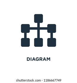 Diagram Icon Black Filled Vector Illustration Stock Vector (Royalty ...