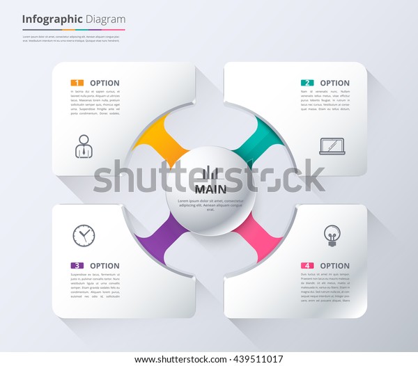 Diagram Infographic Template Used Sample Content Stock Vector (Royalty ...