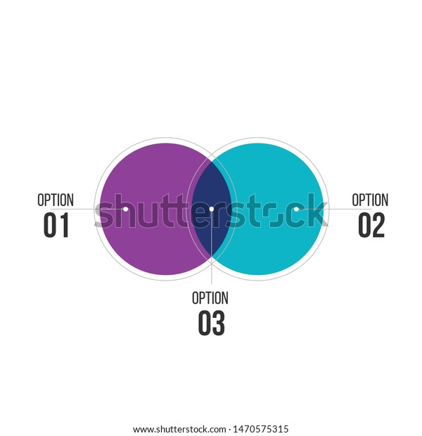 diagram infographics for two circle design vector and marketing can be ...