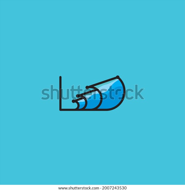 Diagram Logo Blue Waves Illustration Stock Vector (Royalty Free ...