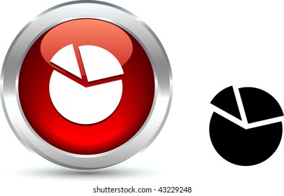 Diagram Realistic Button Vector Illustration Stock Vector (Royalty Free ...