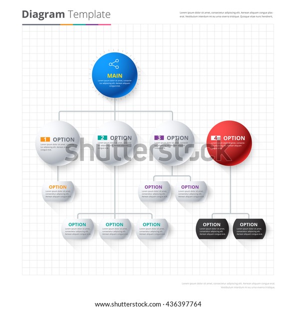 Diagram Template Organization Chart Template Flow Stock Vector (Royalty ...